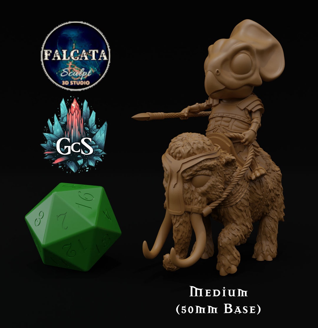 Leptoceratops Hunter on Wooly Mammoth - Falcata3d - Chibi Dino Hero ...