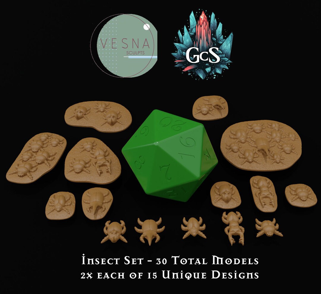 Insect Basing Bits - Vesna Sculpts - Dnd | Pathfinder | Warhammer | Aos ...