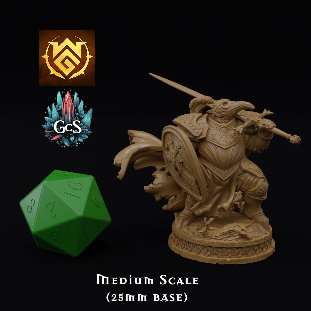 Crow Knight - Witchguild Miniatures - Medium/large/gargantuan Figurine ...