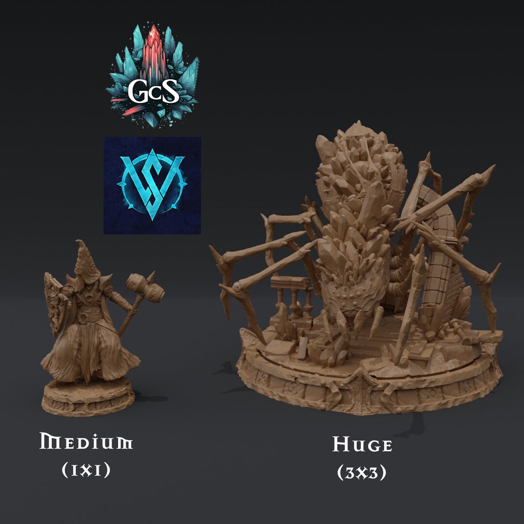Greater Crystalheart Spider - Witchsong Miniatures - Huge Spider or ...