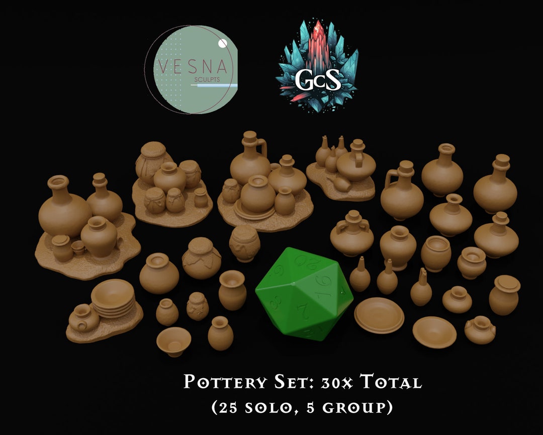 Pottery Basing Bits - Vesna Sculpts - Dnd | Pathfinder | Warhammer ...