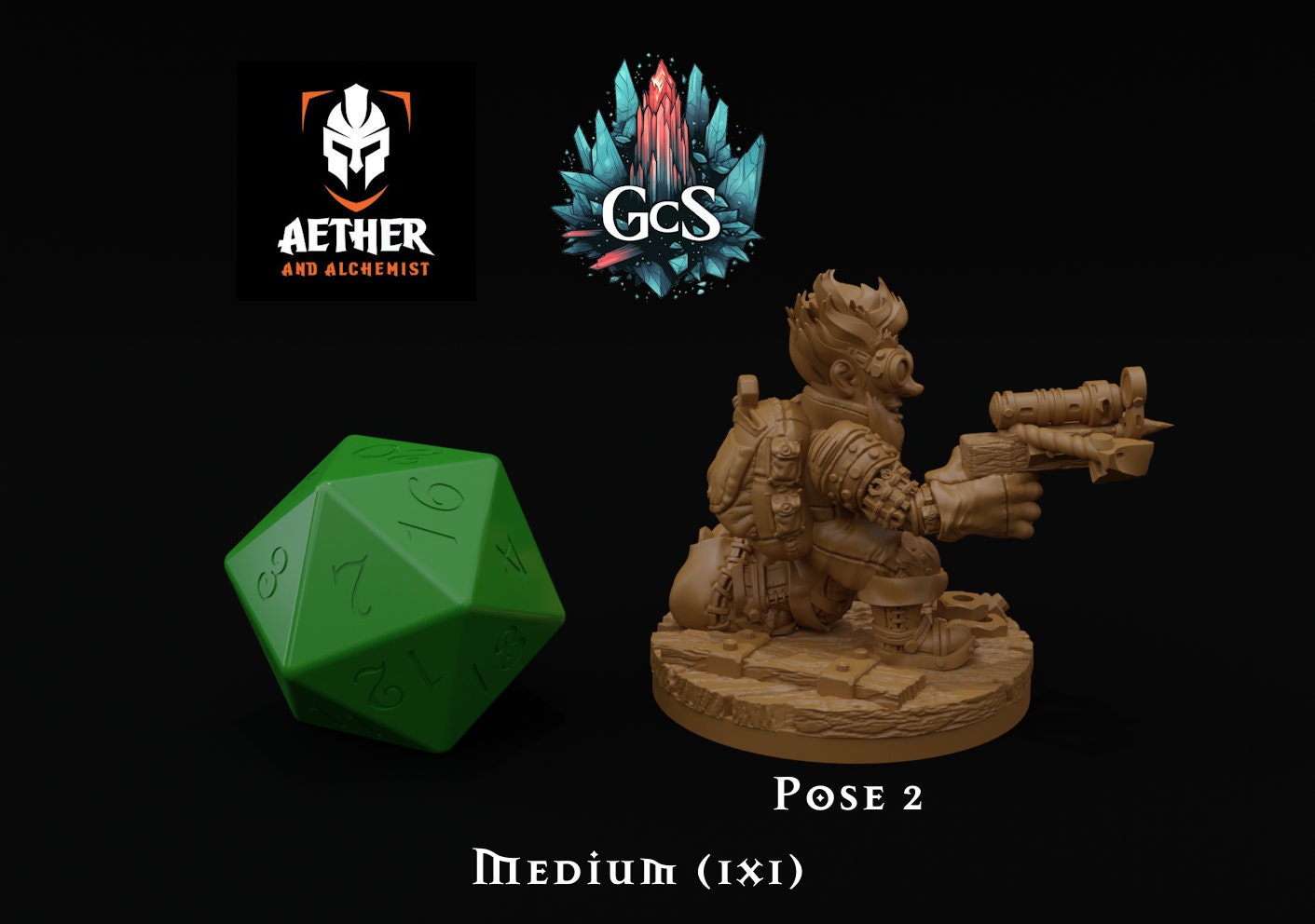 Gnome Artificer Aether & Alchemist Medium Miniature or 75mm Scale ...