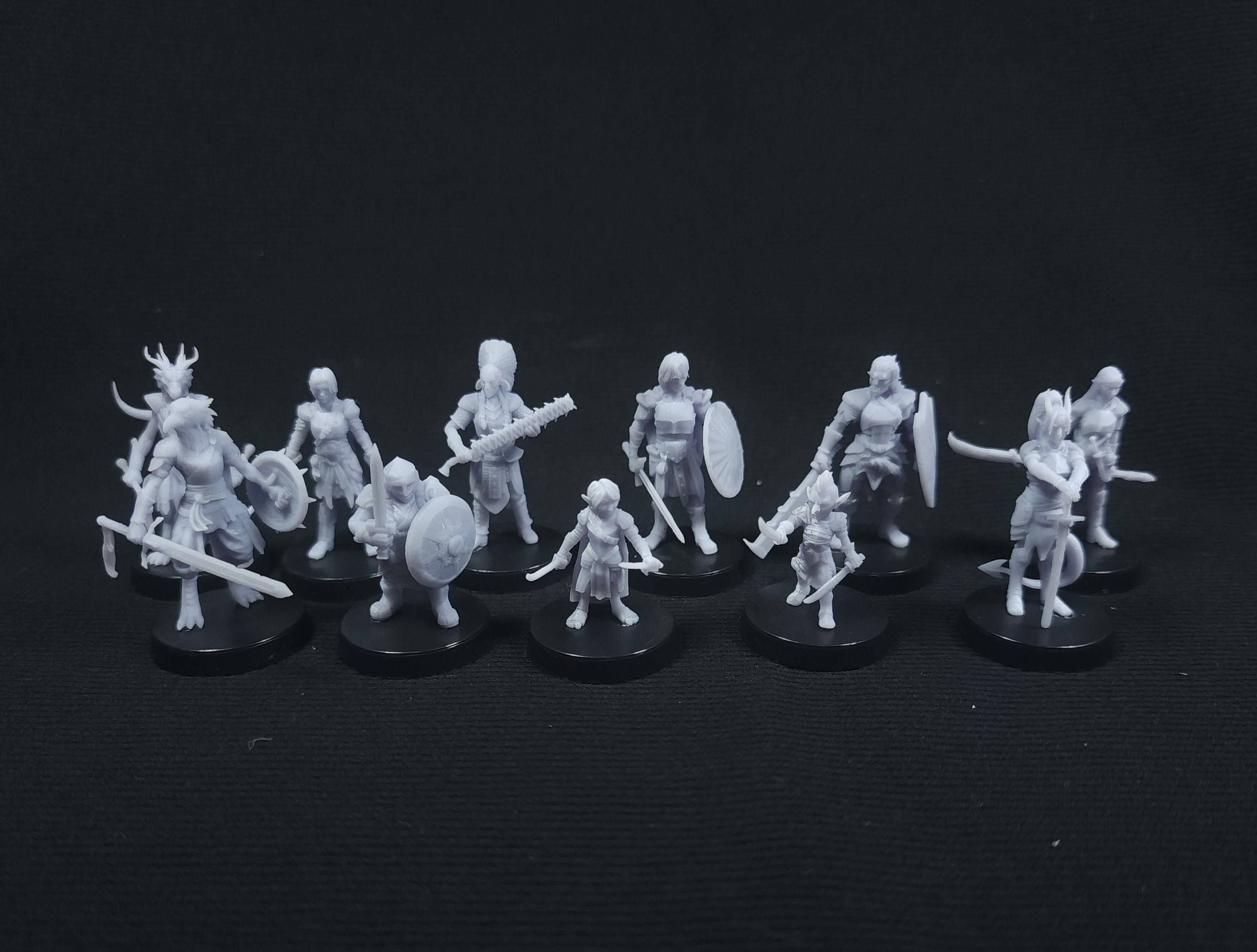 Dnd Fighters Full Set Male/female/all Dnd Pathfinder - Etsy