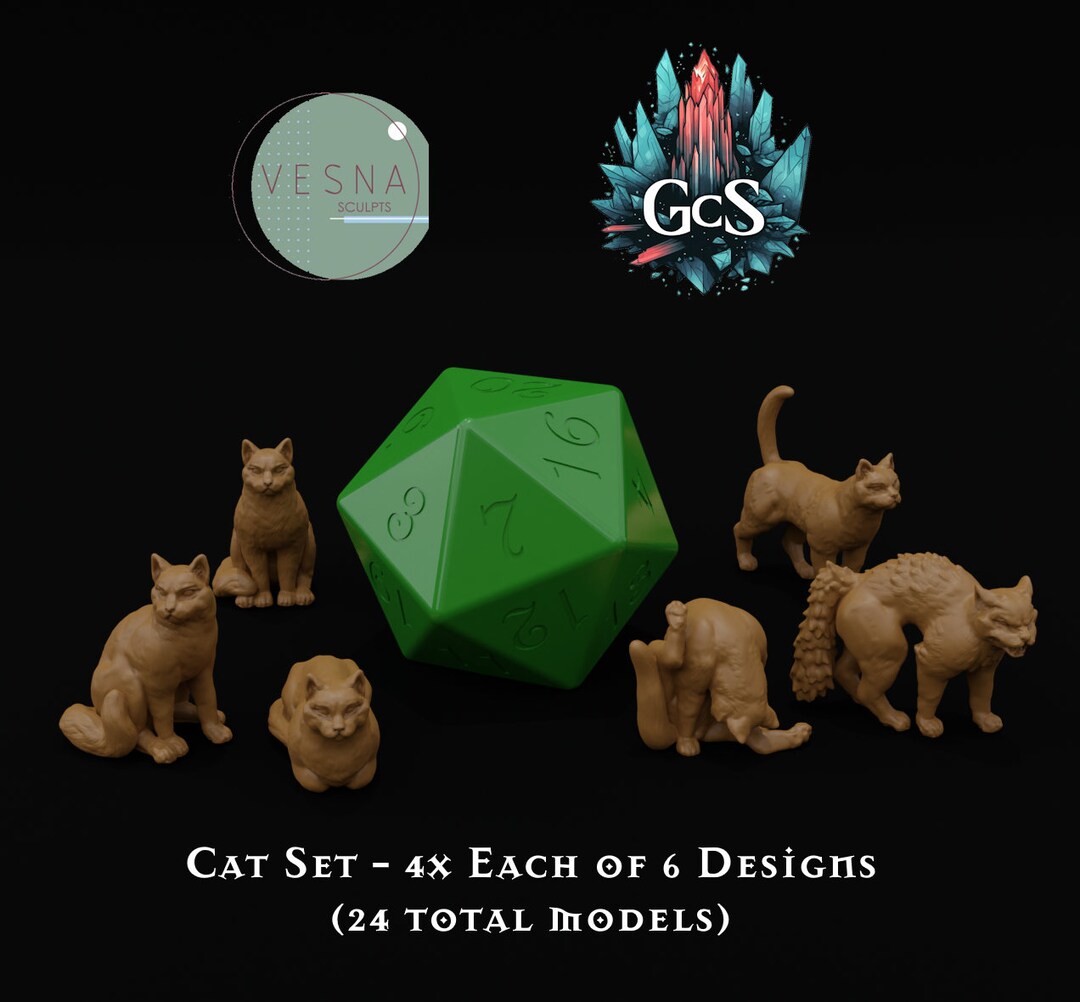 Cat Set - Vesna Sculpts - Dnd | Pathfinder | Warhammer | Aos | TTRPG ...