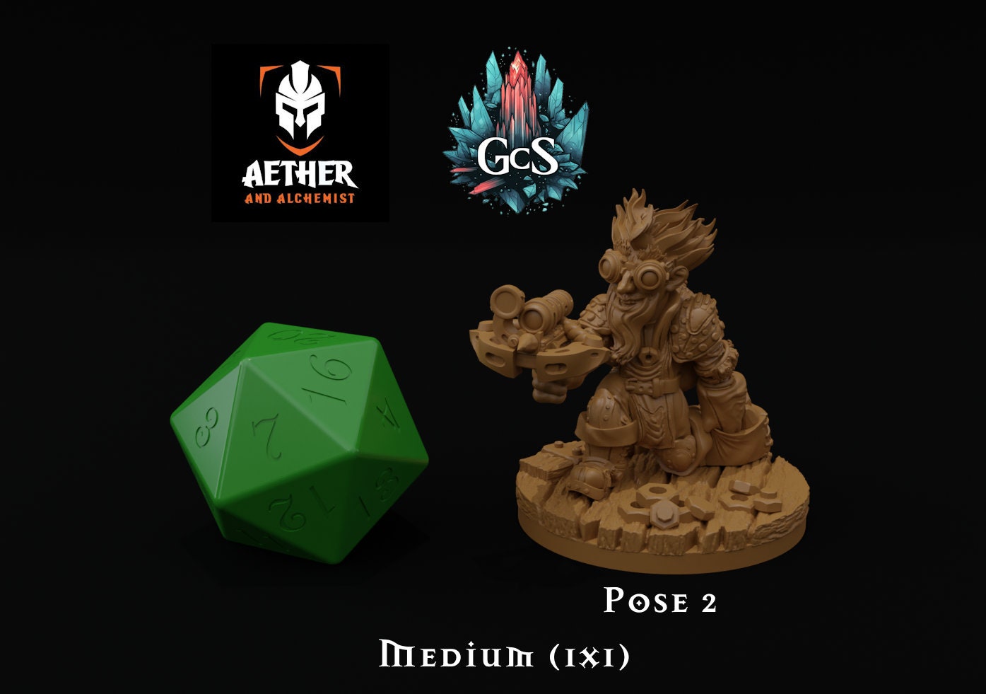 Gnome Artificer Aether & Alchemist Medium Miniature or 75mm Scale ...