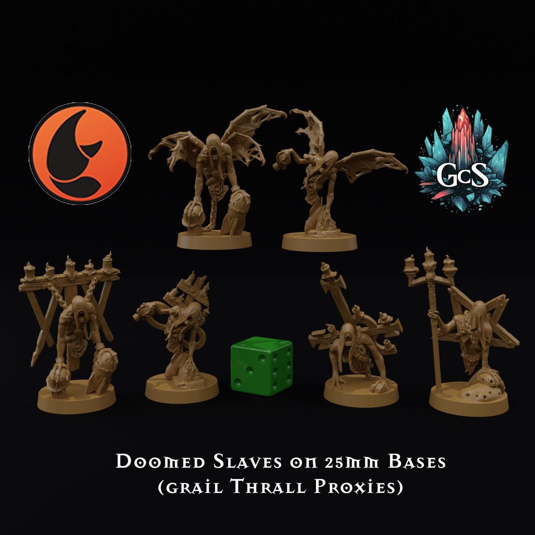 Slaves / Thralls - Crab Miniatures - Medium Miniatures Compatible With ...