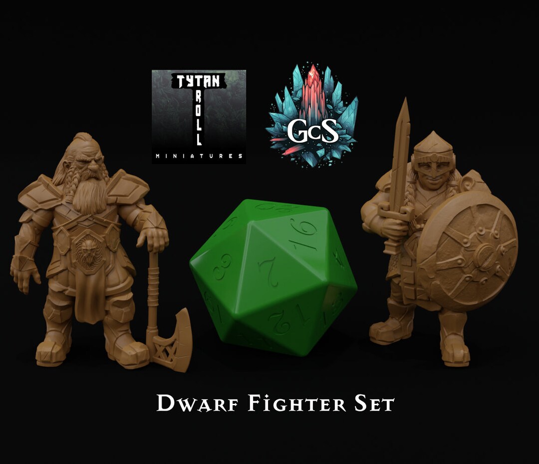 Dwarf Fighter Male/female Dnd Pathfinder TTRPG 32mm Scale ...