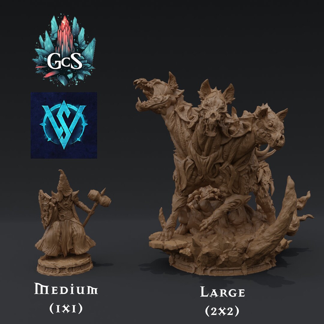 Cerberus, Underworld Guardian - Witchsong Miniatures - Large/gargantuan ...