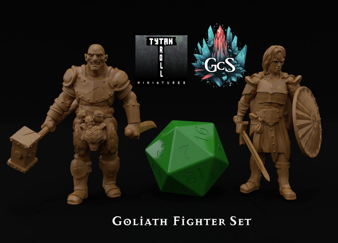 Goliath Fighter Male/female Dnd Pathfinder TTRPG 32mm Scale ...