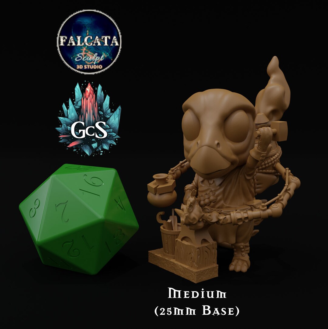 Stegosaurus Artificer - Falcata3d - Chibi Dino Hero - Dnd | Pathfinder ...