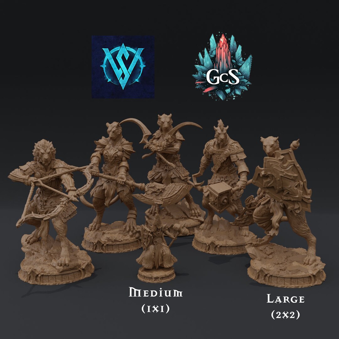 Lionhorde Foot Soldiers - Witchsong Miniatures - Medium or Large ...
