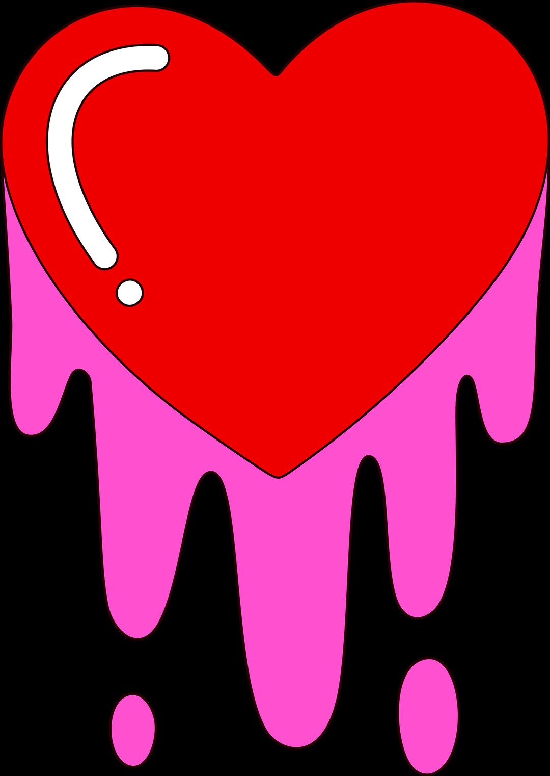 Dripping Heart - Etsy