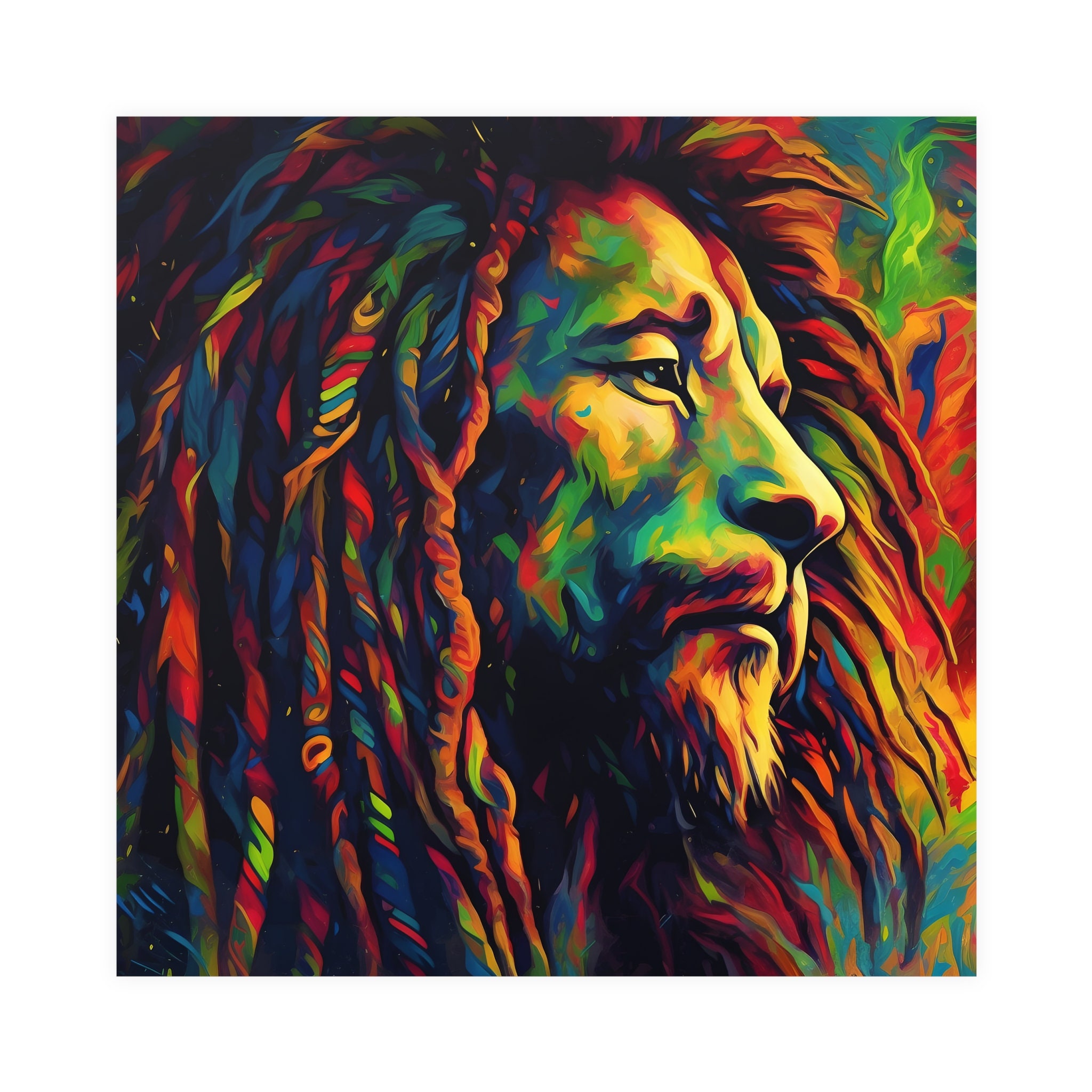 Rasta Acrylic Painting Abstract