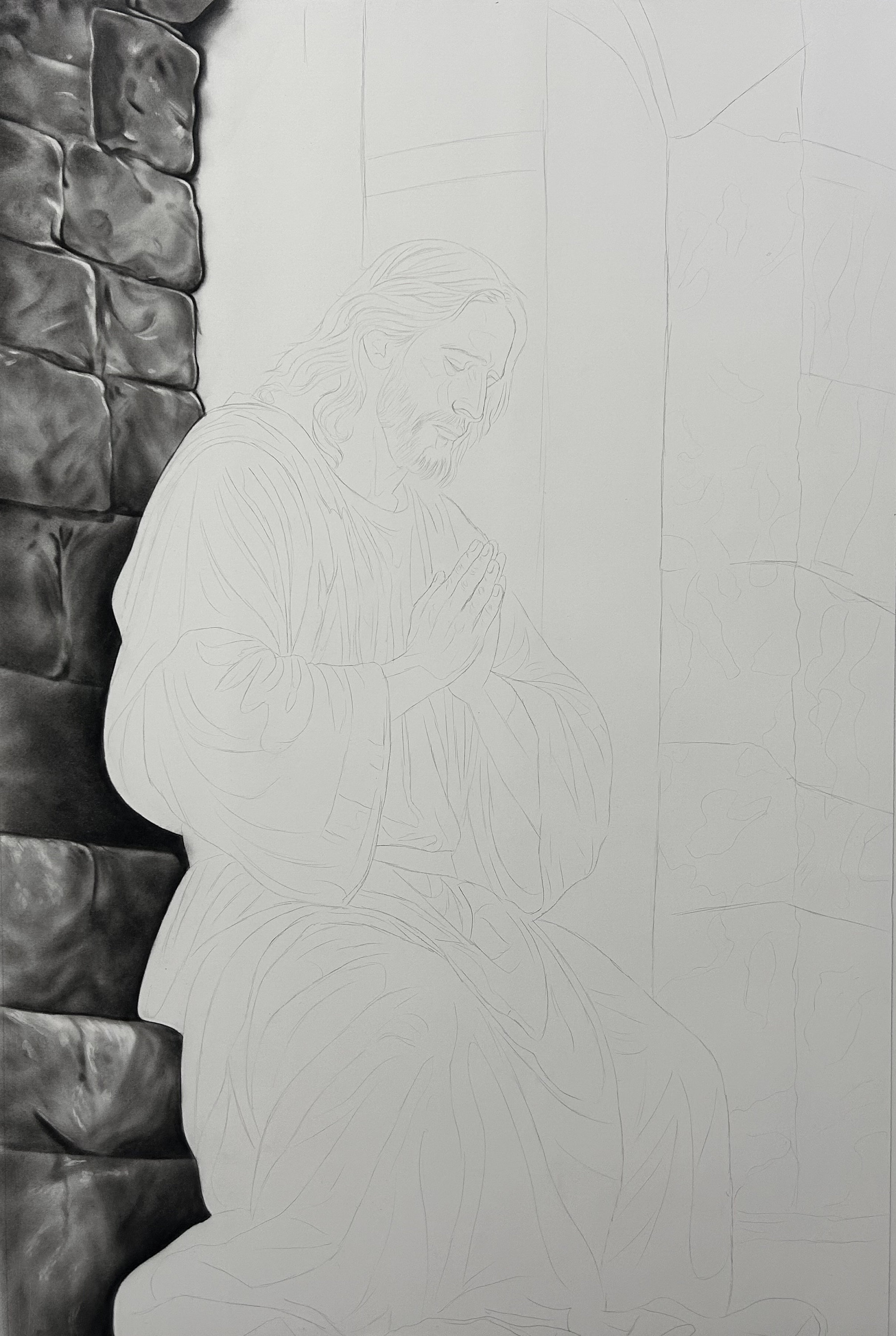 Jesus Charcoal Drawing, Jesus Portrait, Jesus Picture, Christ Artwork ...