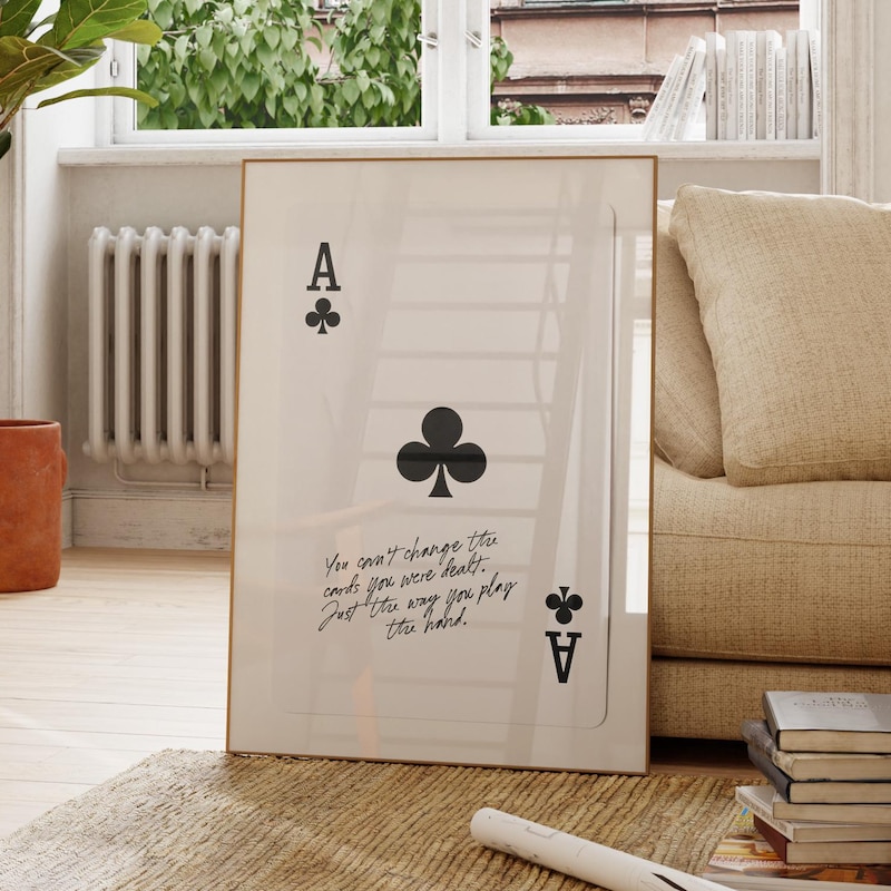 2 of Clubs Playing Cards Wall Art, Playing Card - Etsy