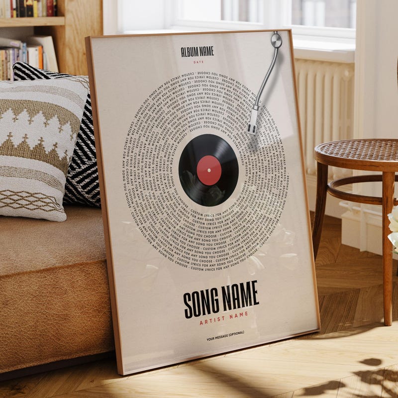 Song Lyrics on Records - Etsy UK