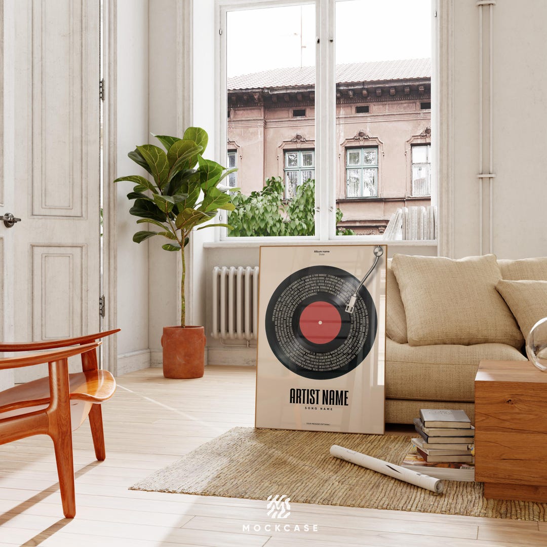 Custom Song Lyrics Vinyl Record Poster – Personalized Music Gift ...