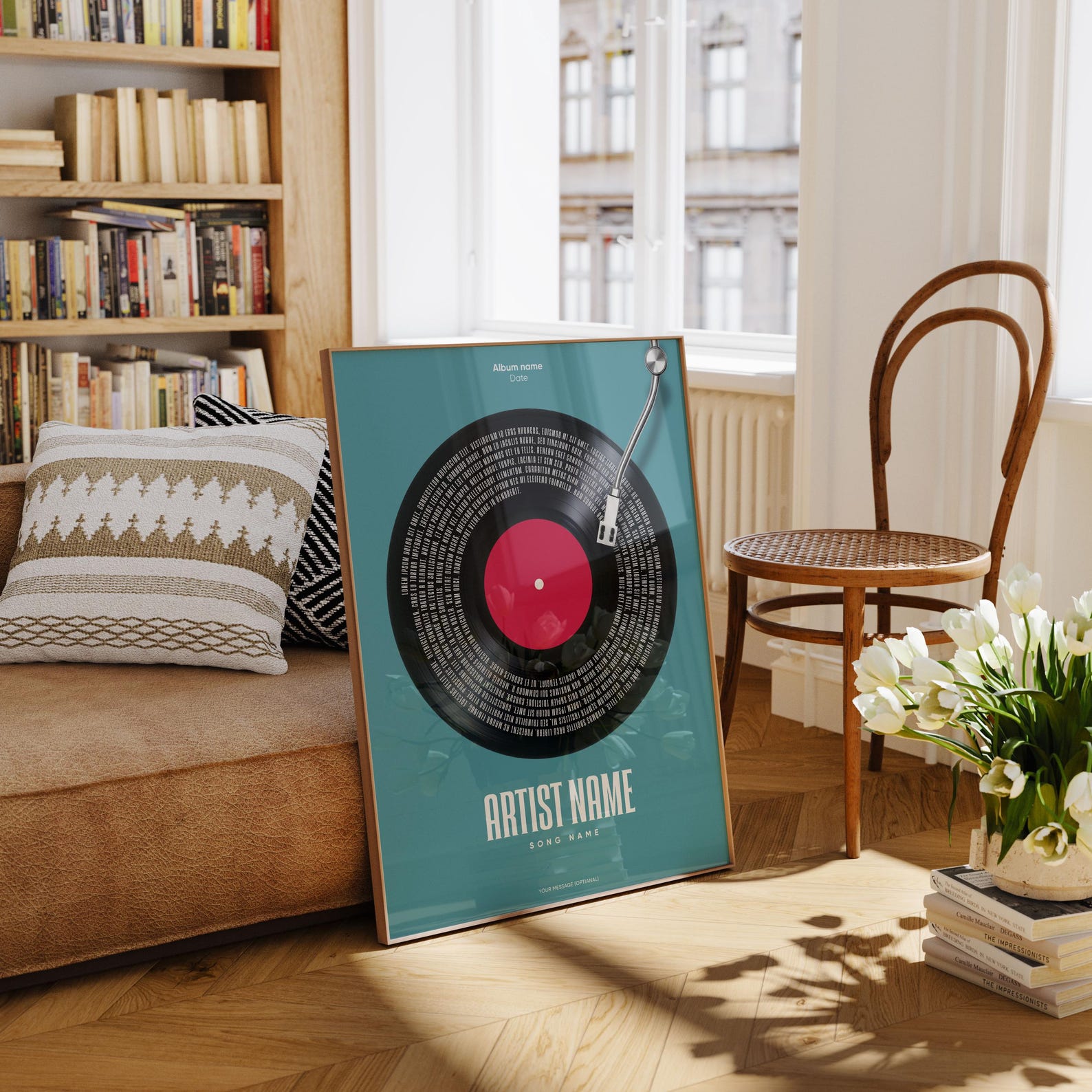 Custom Song Lyrics Vinyl Record Poster – Personalized Music Gift ...