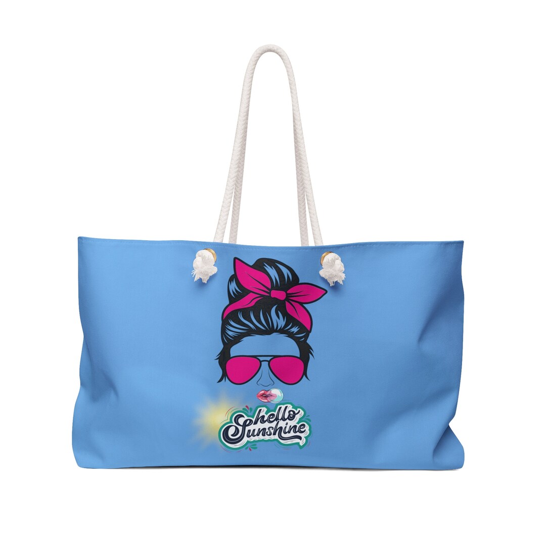 Retro Weekender Bag, Large Beach Bag, Cute Pool Bag - Etsy