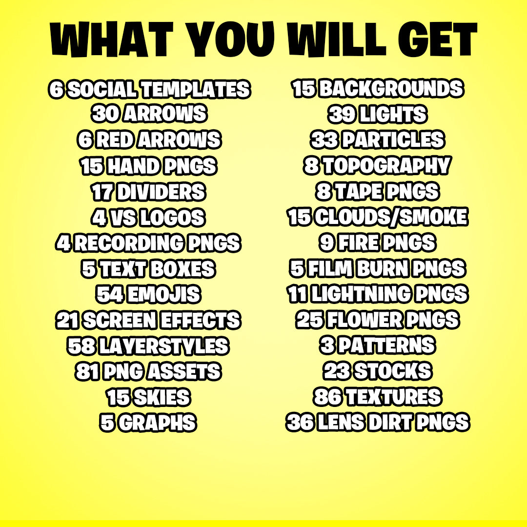 Viral Youtube Thumbnails Pack for Photoshop Thumbnail Pack Editable ...