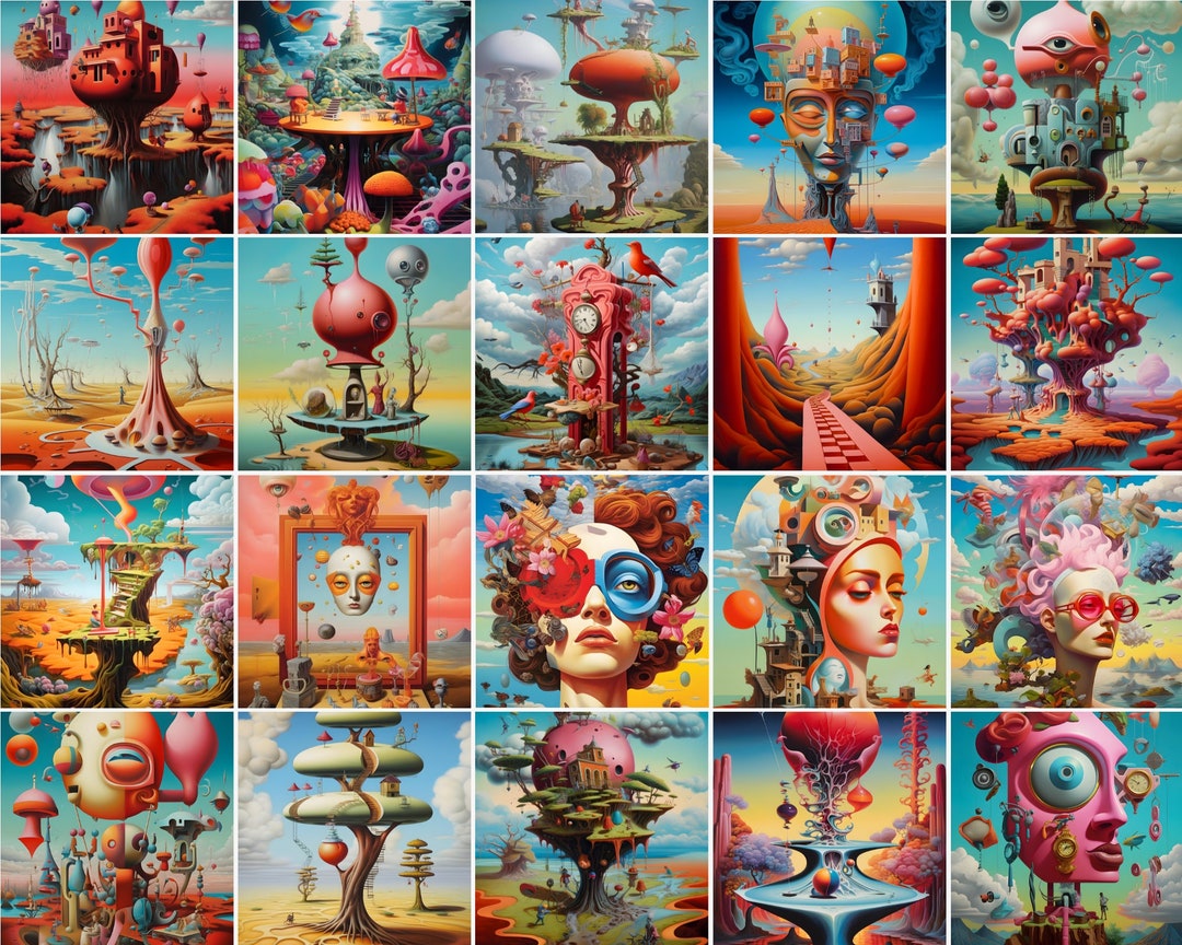 Surreal MEGA BUNDLE Gallery Wall Print Set Surrealism Art Gallery Wall ...