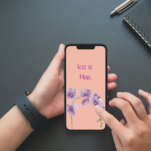 3 Minimalist Phone Wallpapers - Less is More - Etsy