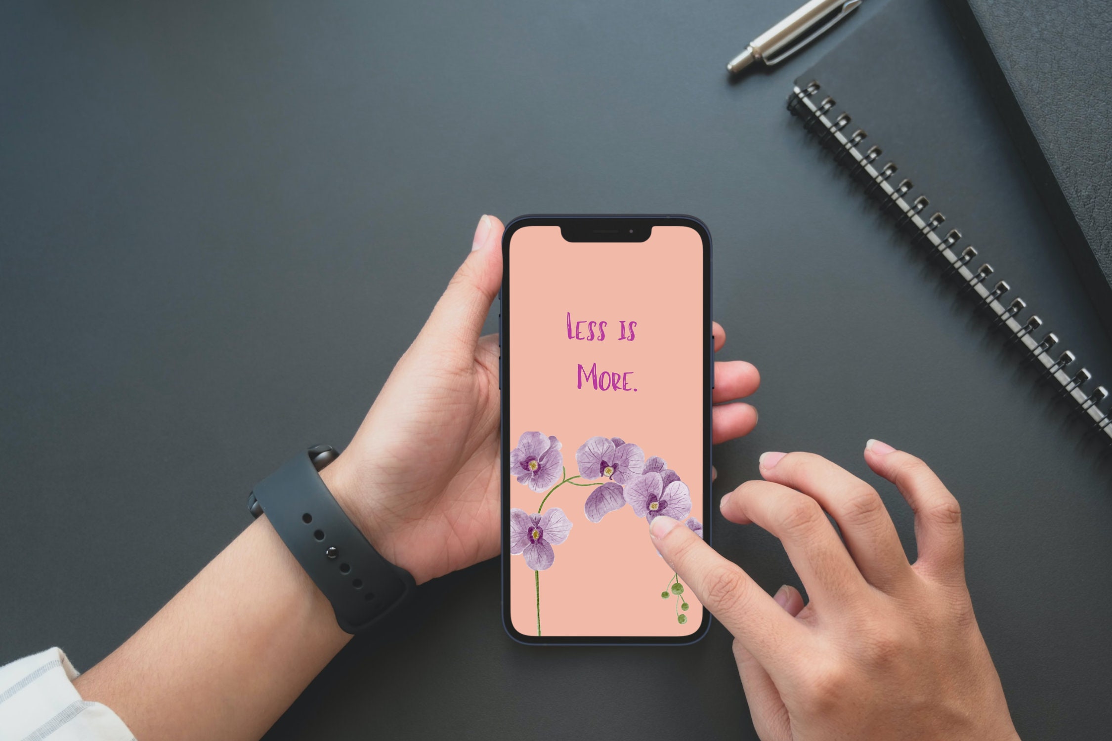 3 Minimalist Phone Wallpapers - Less is More - Etsy