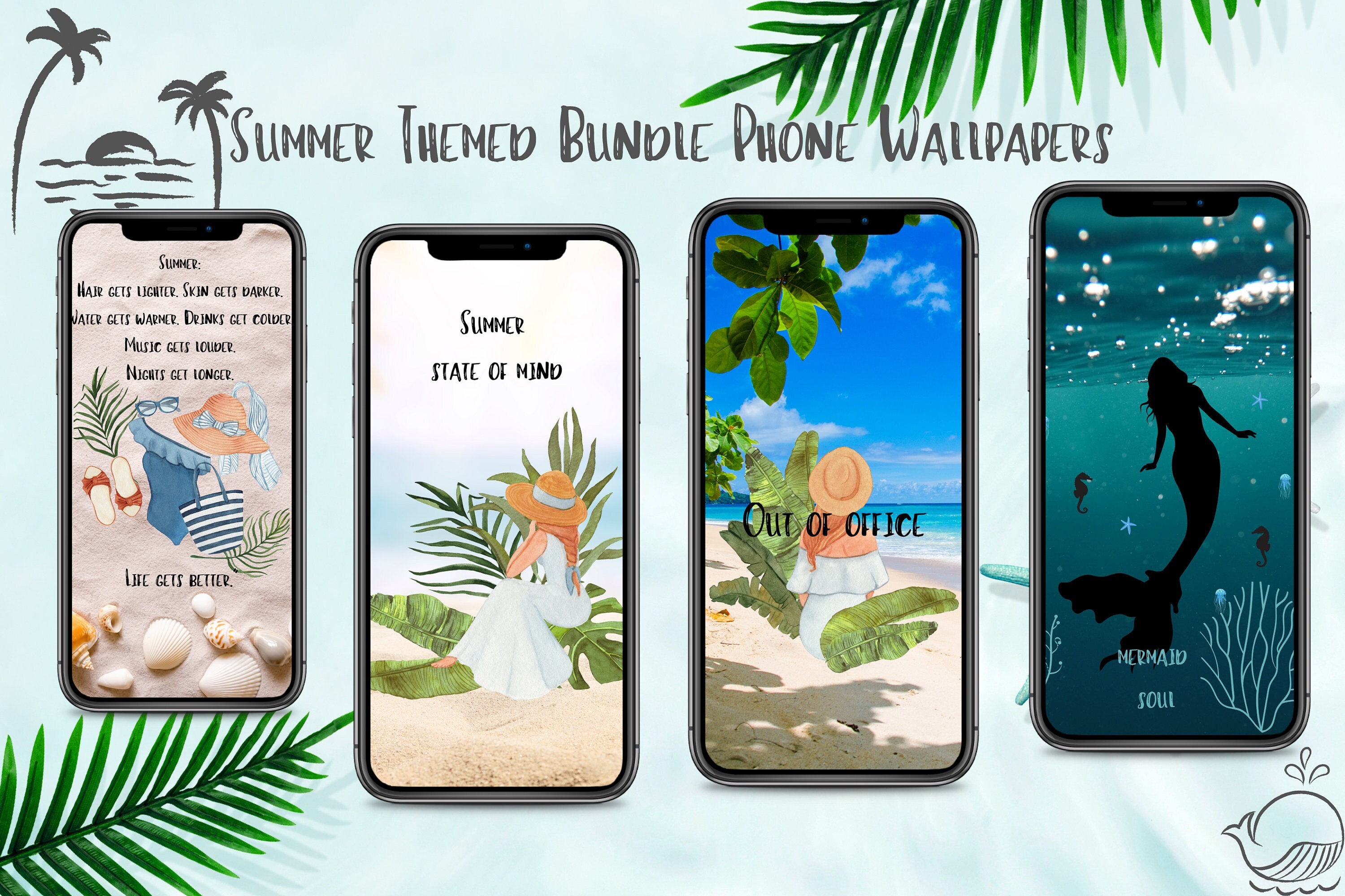 Summer Bundle Phone Wallpaper - Summer State of Mind! - Etsy