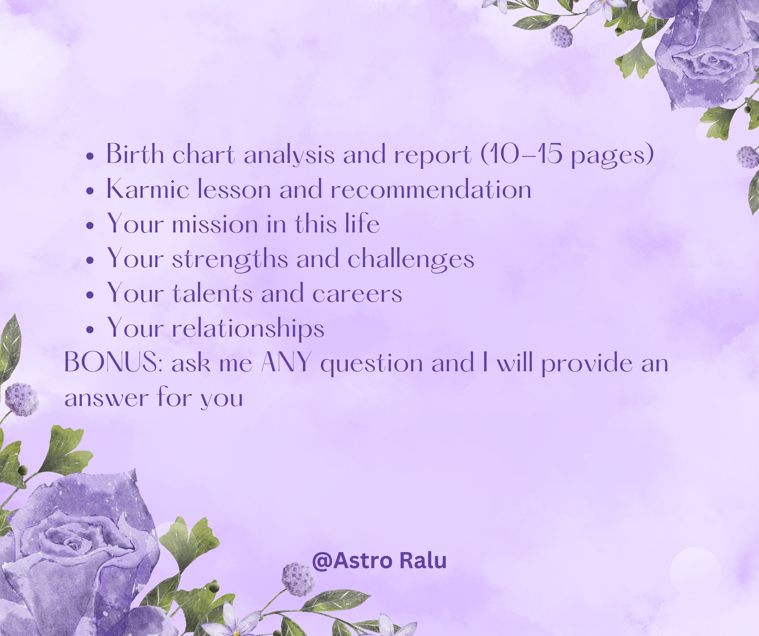 Personalized Birth Chart Interpretation Karmic Lesson 100% Made by a ...