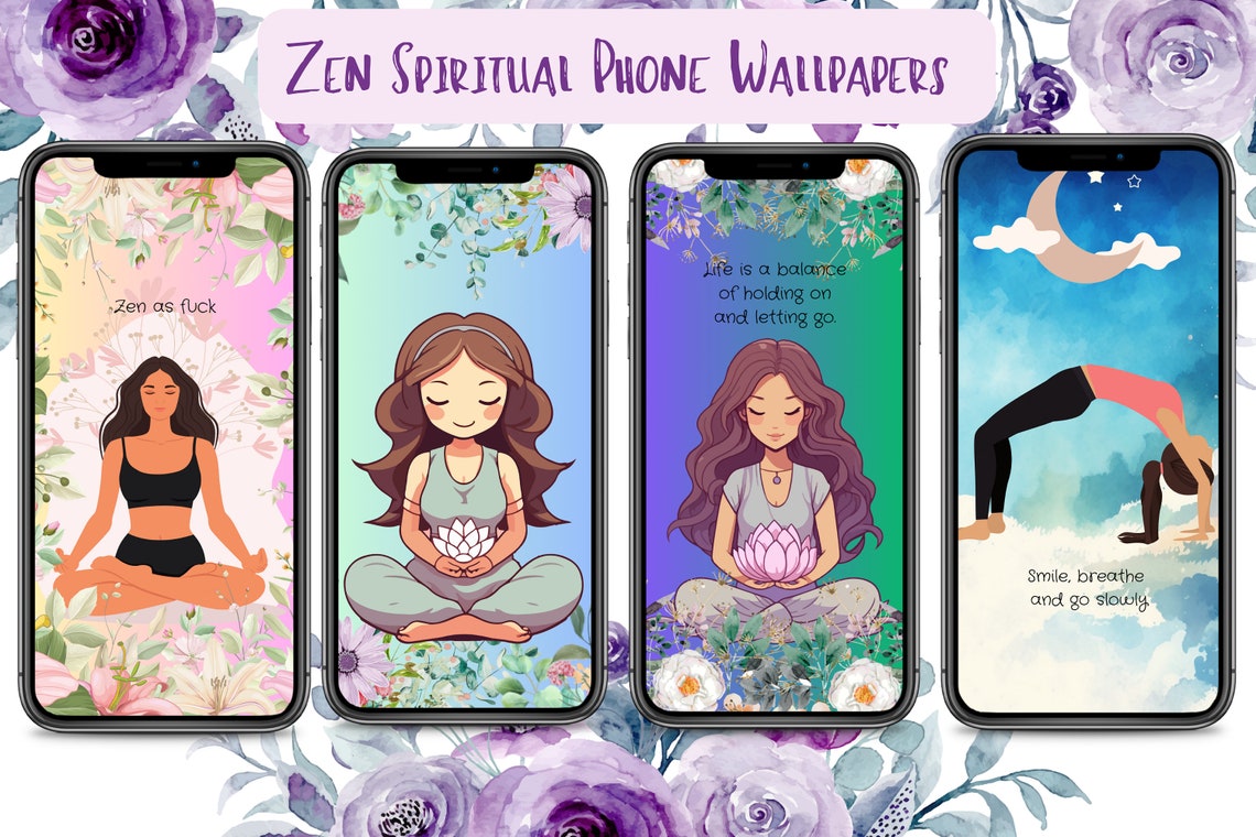 Beautiful Yoga Themed Phone Wallpapers for Android - 4pcs at a Very ...