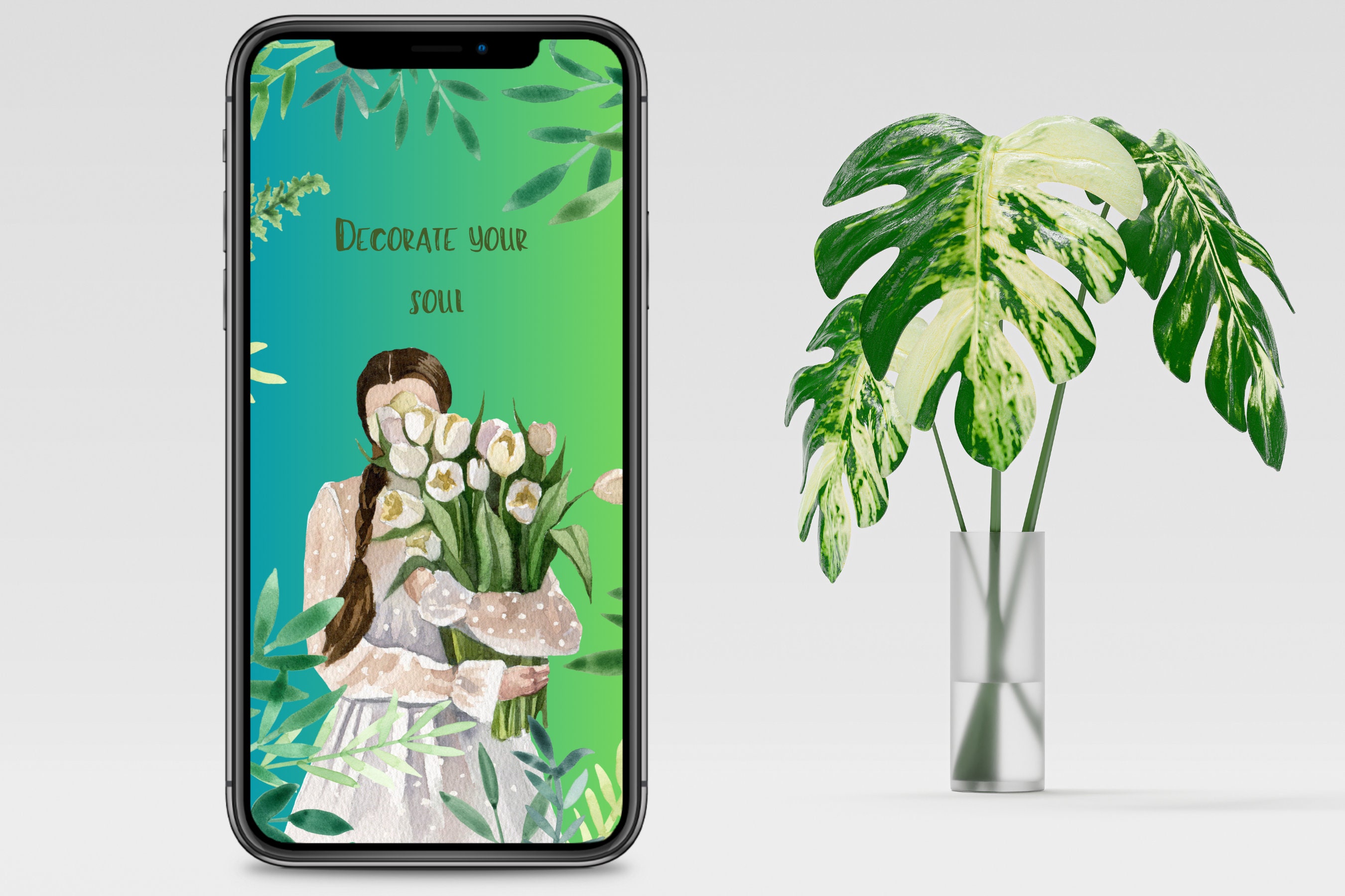 Garden Themed Phone Wallpapers so Plant Your Own Gardens - Etsy