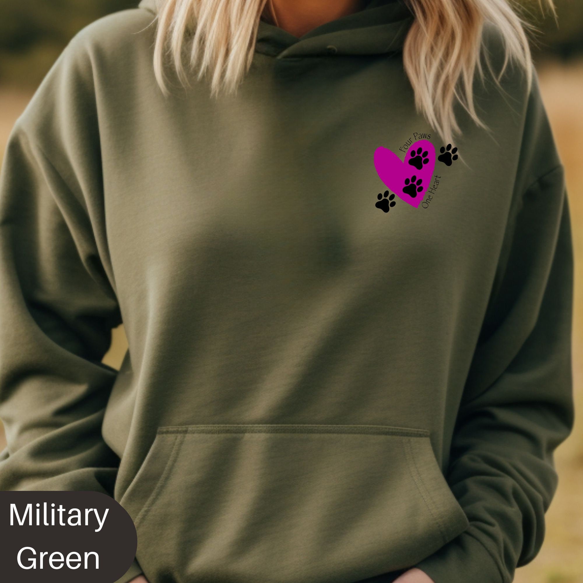 Four Paws Rescue Hooded Sweatshirt - Etsy