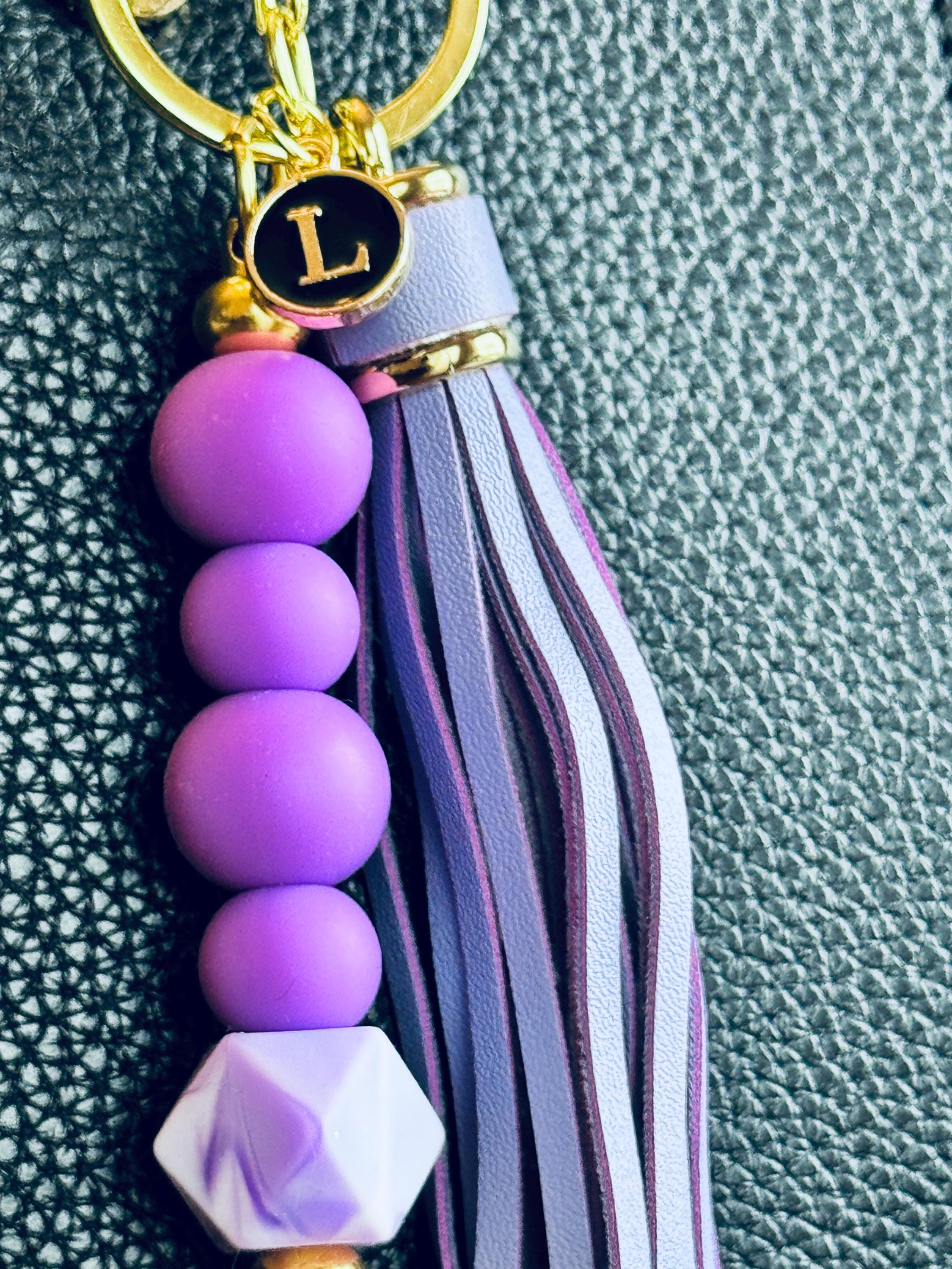 Shades of Purple Key Chains: Personalized Bag Charms - Etsy