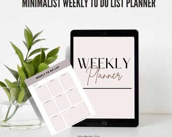 To Do List Printable Minimal Simple Tasks List Productivity - Etsy