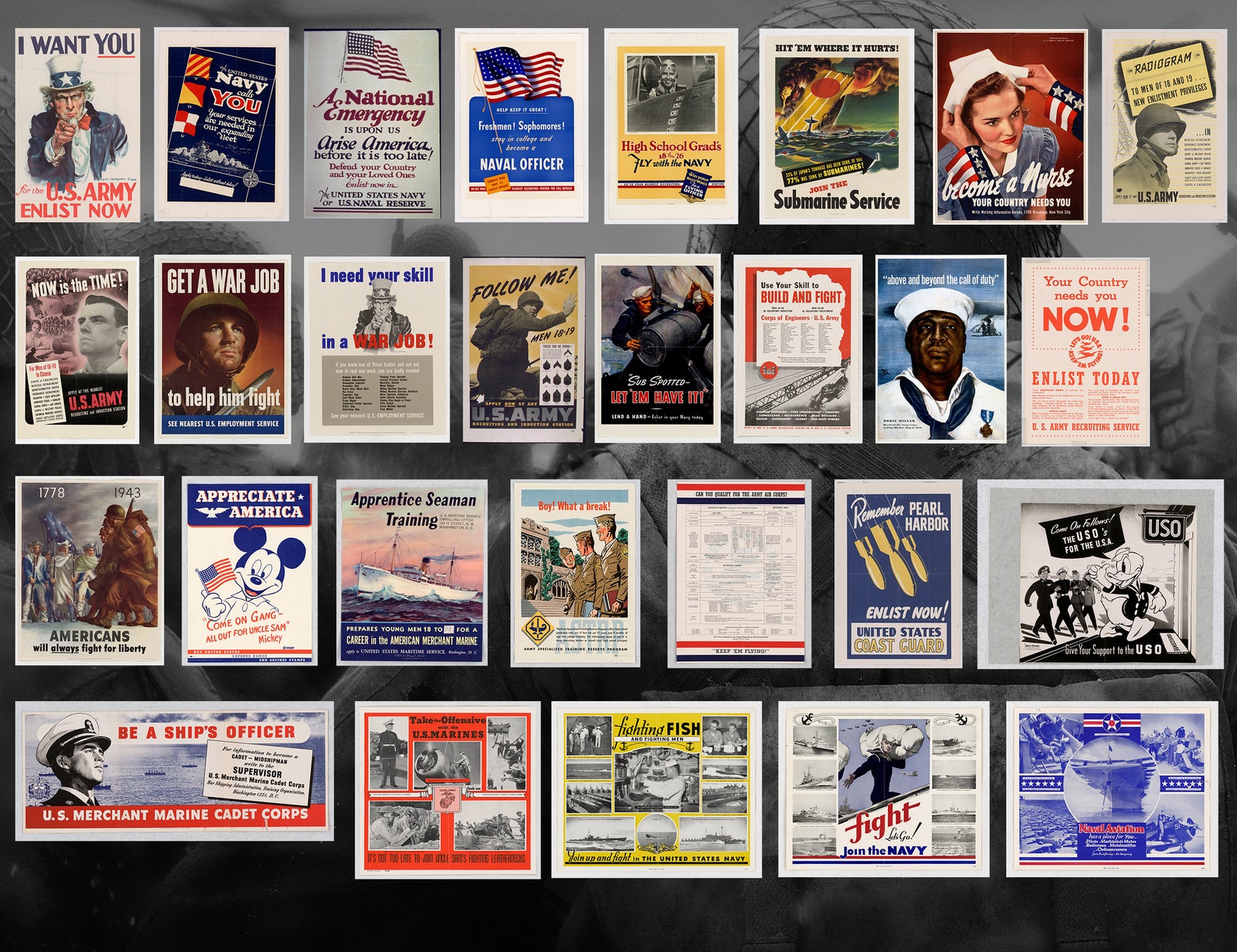 WW2 Propaganda Posters Call of Duty Pack Very High Quality Digital ...