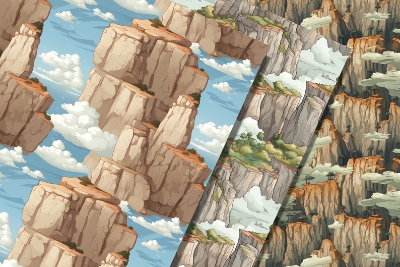 Cliff Patterns 20 JPEG Seamless Patterns Digital Paper Digital Images ...