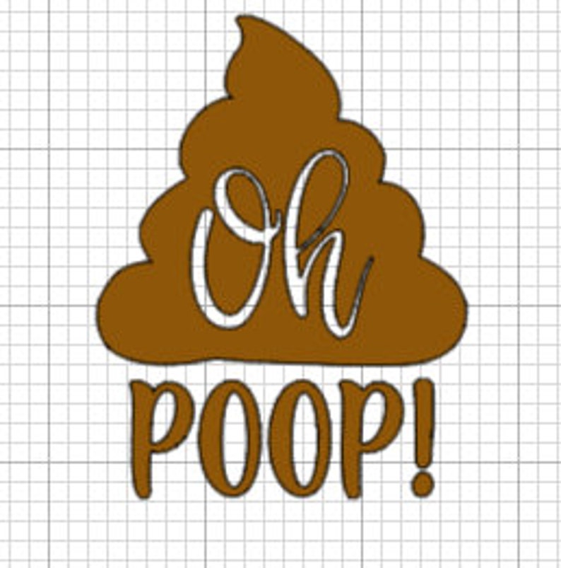 Permanent Vinyl Decal Oh Poop - Etsy