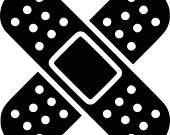 Pink Hearts Band Aid Sticker Decal, Perfect for Notebooks, Laptops ...