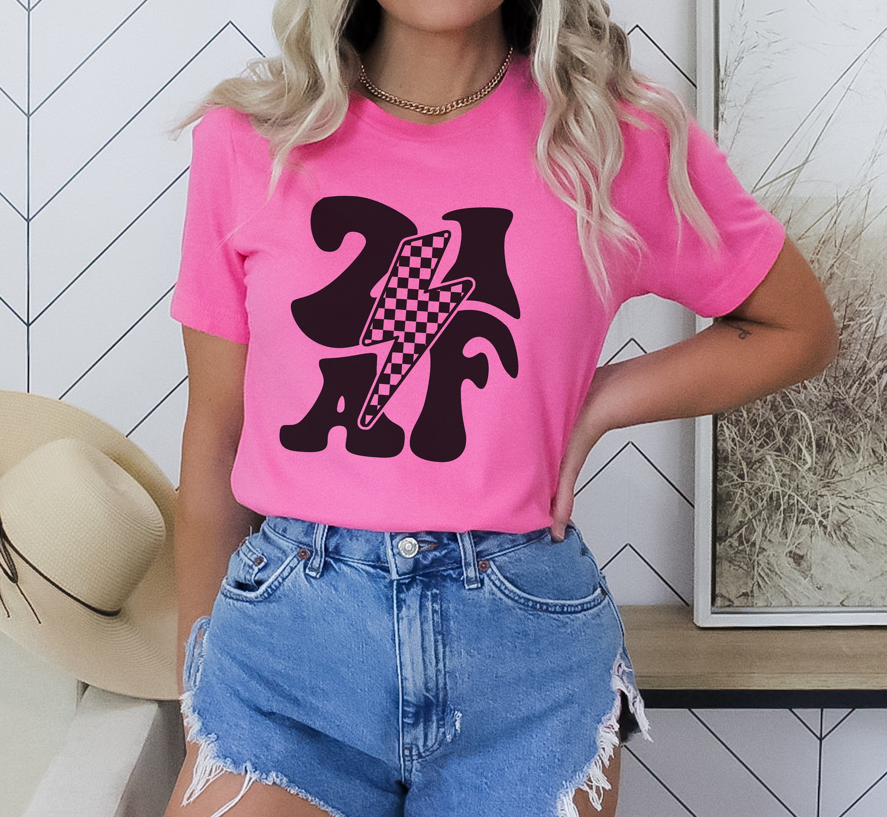 Retro 21 AF Birthday Shirt I'm 21 Birthday Tee Groovy 21st Birthday T ...