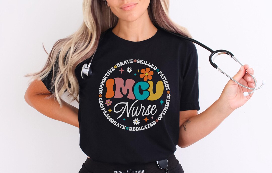 Retro IMCU Nurse Shirt Intermediate Care Unit Nurse Tshirt Groovy IMCU ...