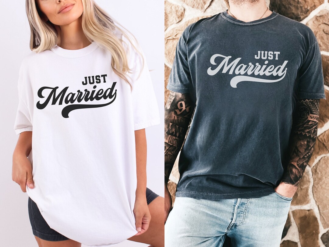 Comfort Colors Just Married Shirt Bride and Groom T-shirt Honeymoon ...