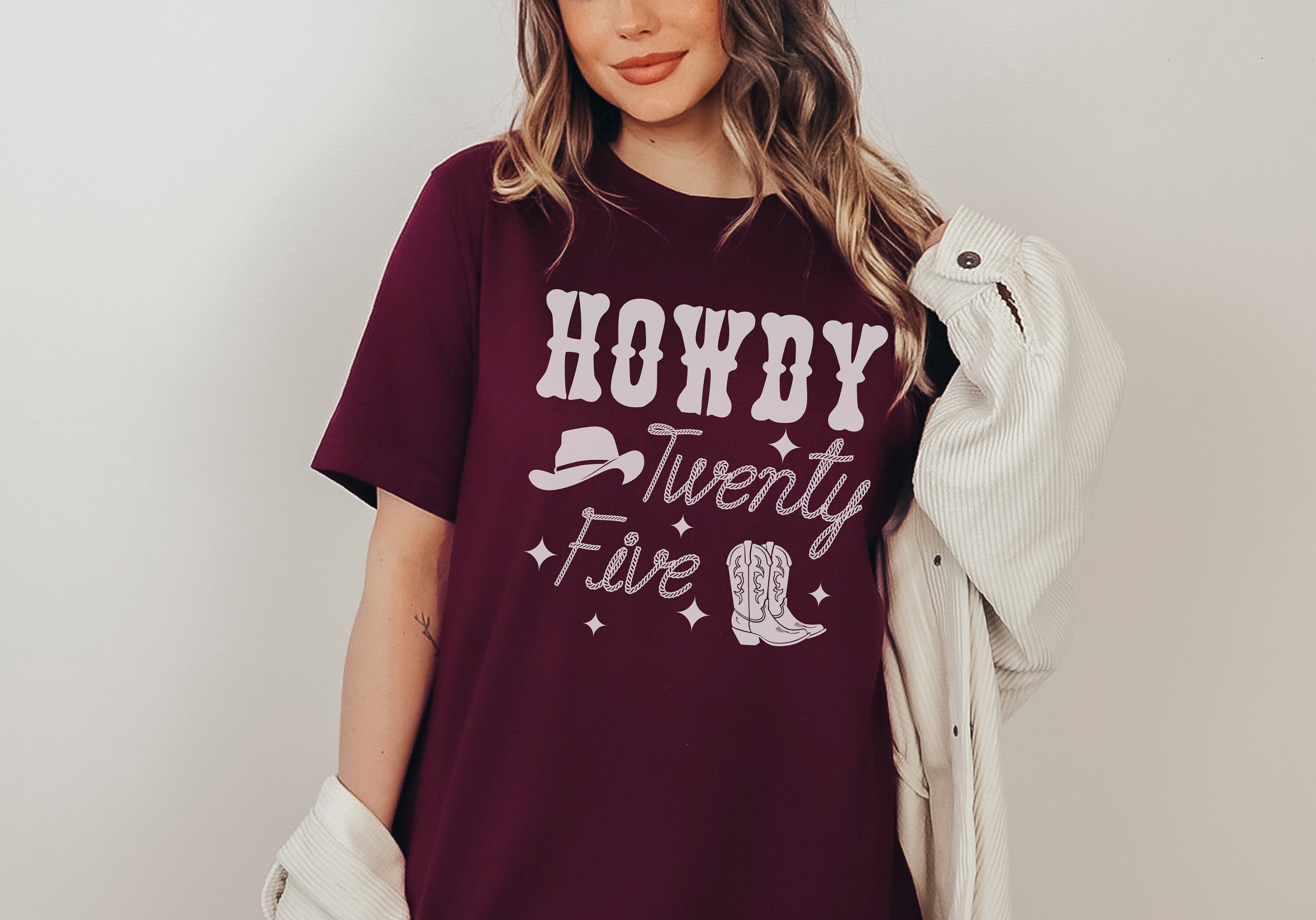 Western 25th Birthday Shirt Western 25 Birthday Shirt Howdy 25 Birthday ...
