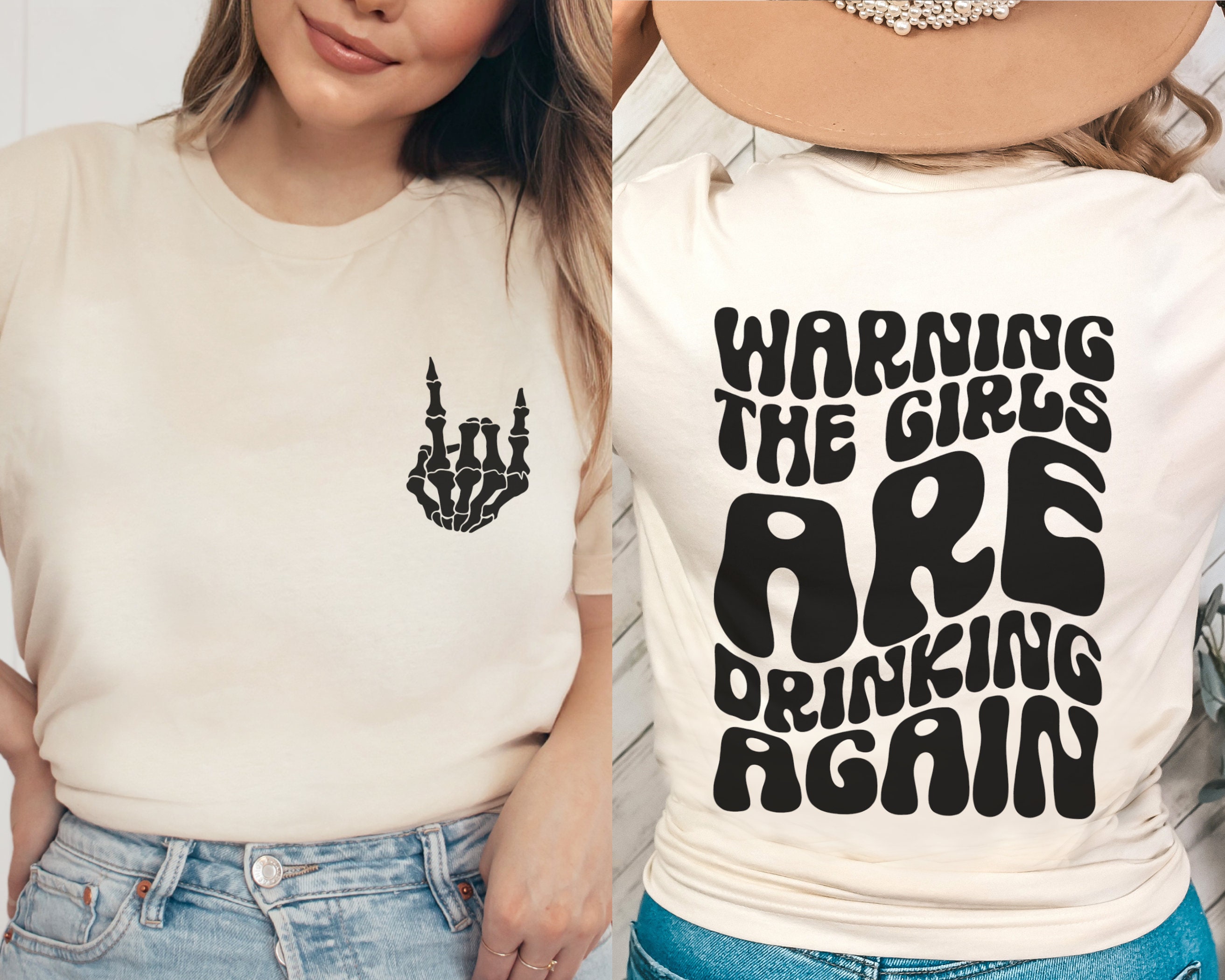 Warning the Girls Are Drinking Again Shirt, Girls Drinking Shirt ...