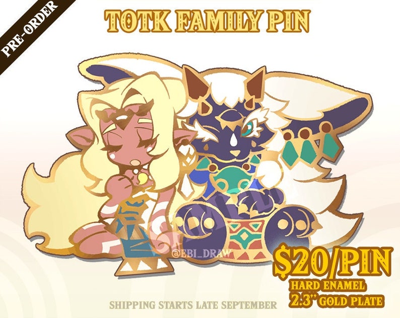 Preorder Rauru X Sonia Totk Hard Enamel Pin Etsy