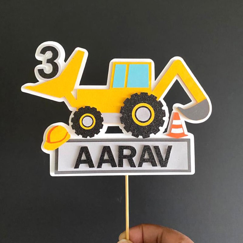 Excavator Cake Topper - Etsy