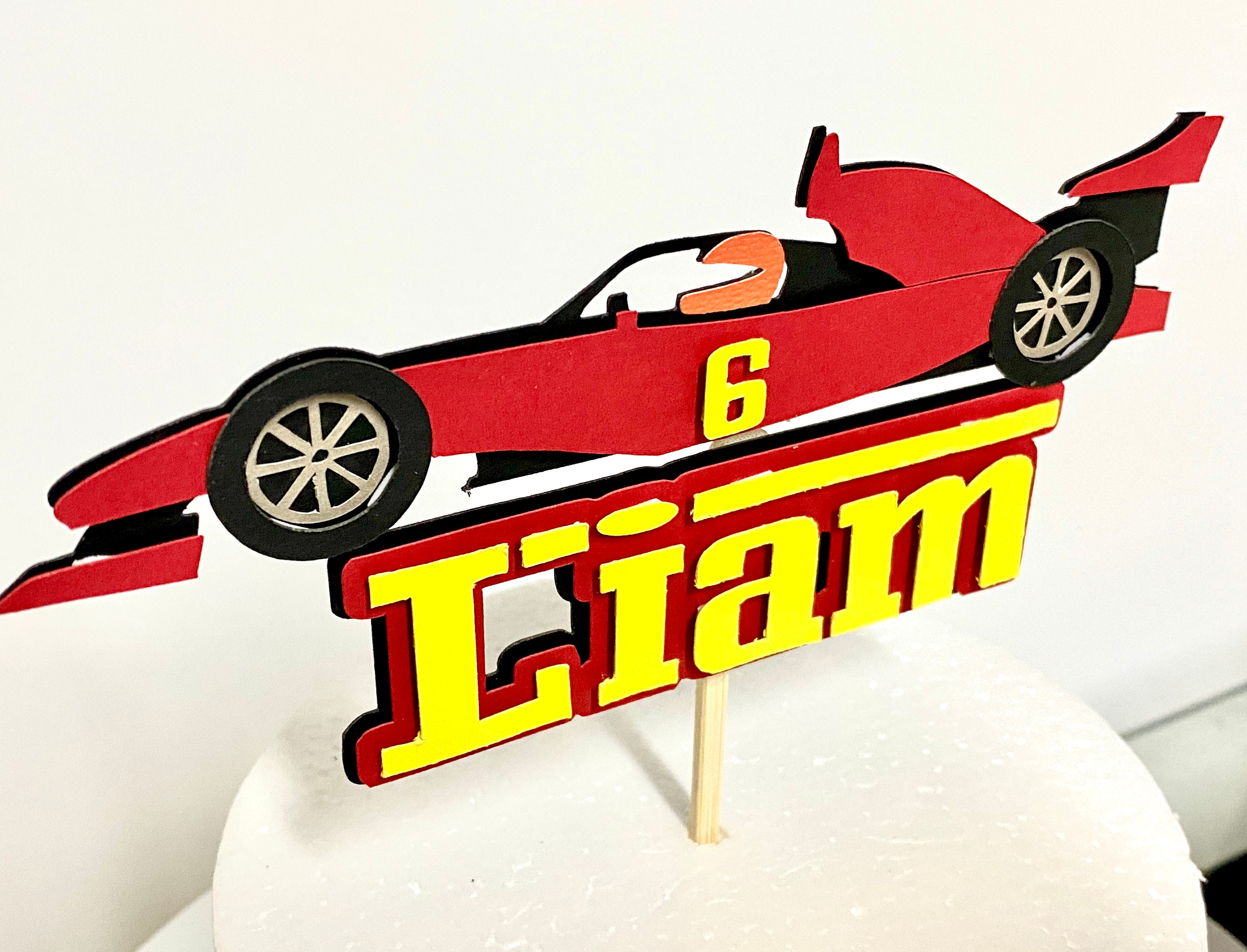 Race Car Cake Topper, Car Cake Topper, Hotwheels Style Cake Topper ...