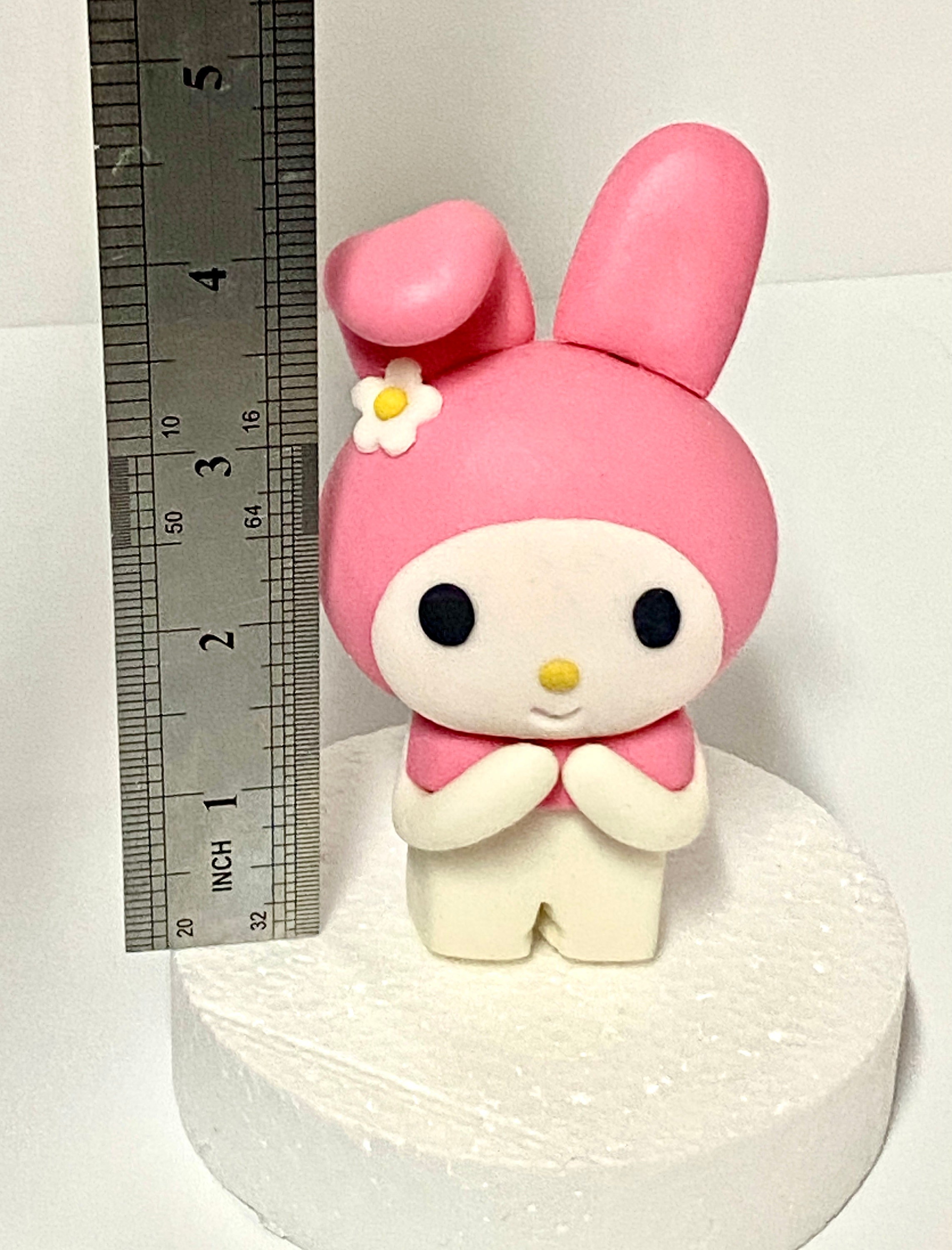 Fondant Pink Melody Cake Topper, Pink Melody Edible, Hello Cat Topper ...