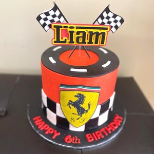 Ferrari Cake Topper, Race Car Cake Topper, Custom Cake Topper ...
