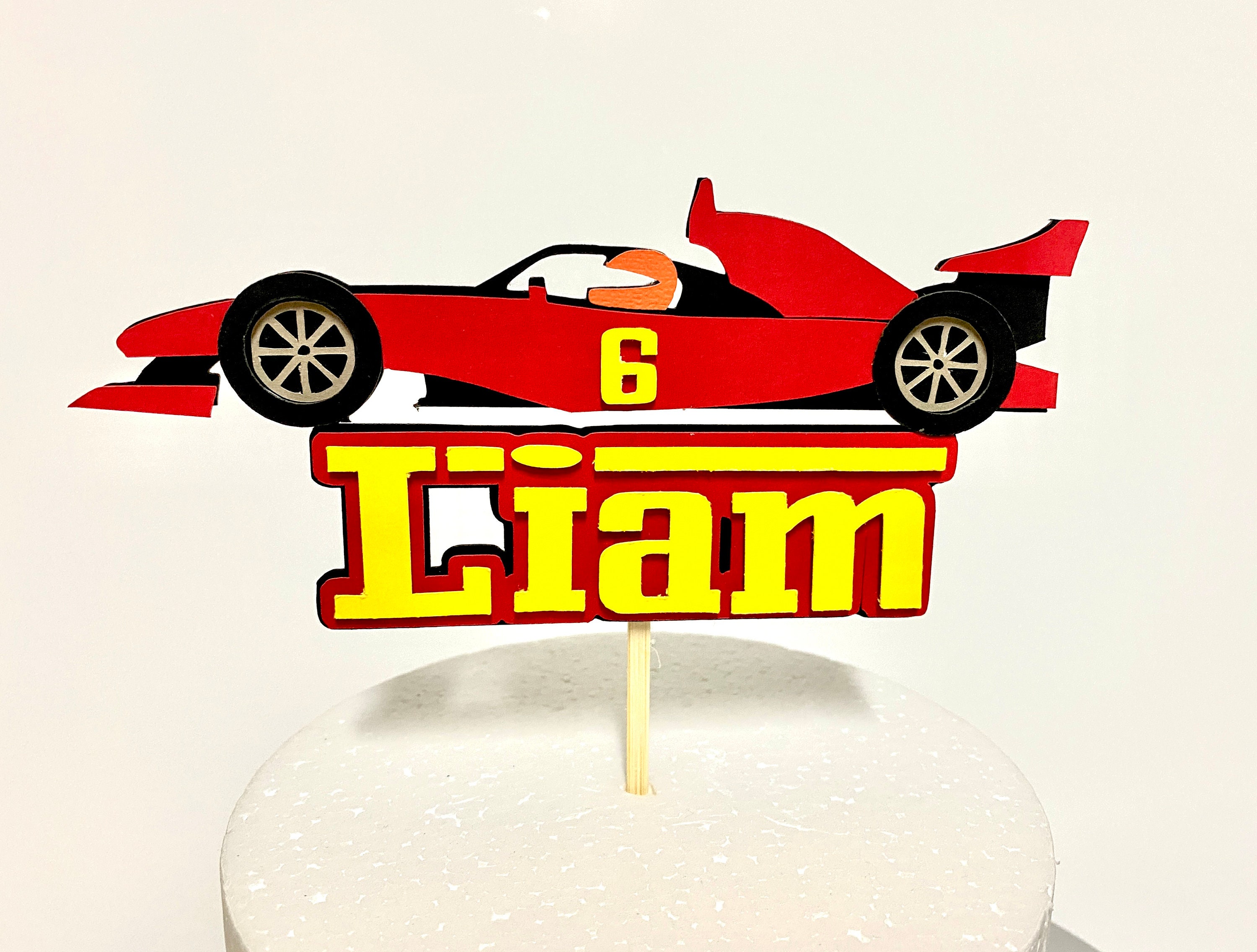 Race Car Cake Topper, Car Cake Topper, Hotwheels Style Cake Topper ...