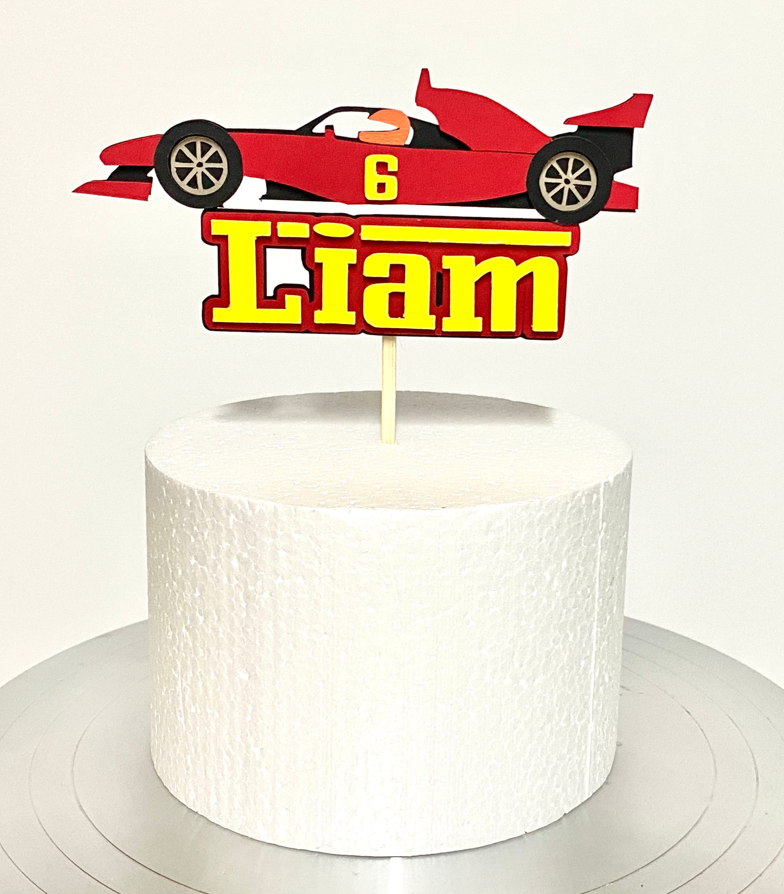 Race Car Cake Topper, Car Cake Topper, Hotwheels Style Cake Topper ...